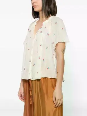 FORTE_FORTE Petites Fleurs Gathered Blouse