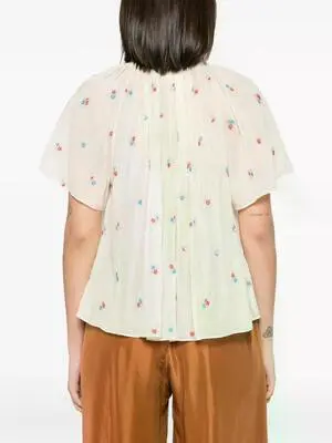 FORTE_FORTE Petites Fleurs Gathered Blouse