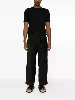 WHITE SAND Belted Pleated Trousers