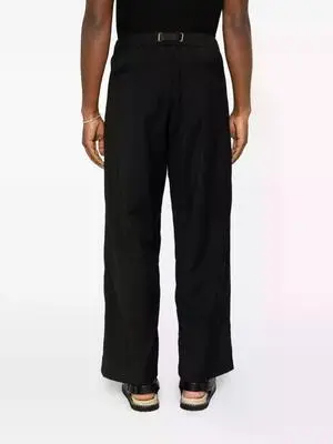 WHITE SAND Belted Pleated Trousers