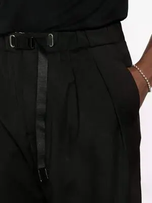 WHITE SAND Belted Pleated Trousers