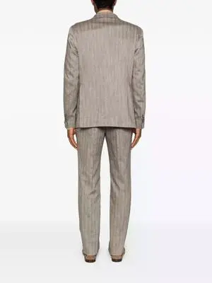 Tagliatore Long-sleeves Suit - Brown
