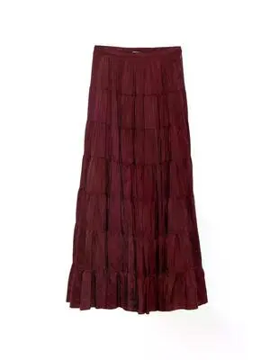 FORTE_FORTE Maxi Tie Skirt - Red