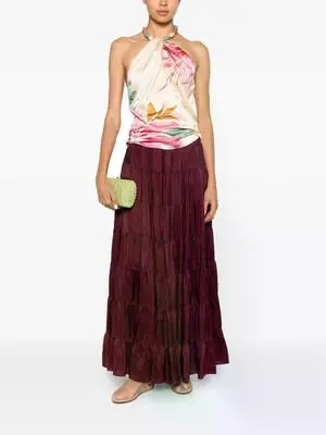 FORTE_FORTE Maxi Tie Skirt - Red