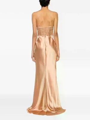 Elisabetta Franchi Corset-style Strappy Maxi Dress