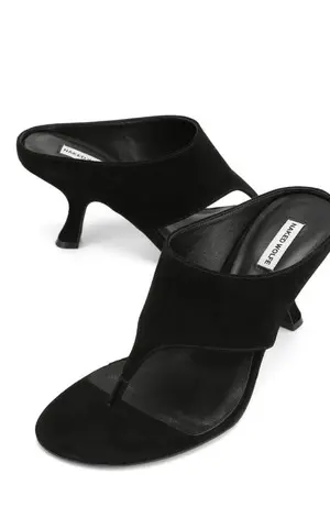 NAKED WOLFE Mercer Suede Mules - Black