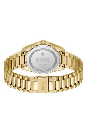 BOSS Goldtone Bracelet Watch - Black