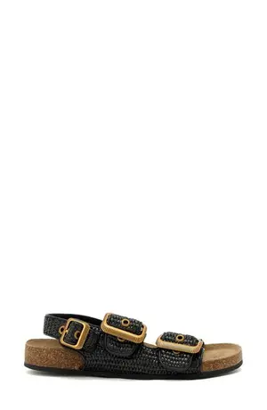 ALLSAINTS Staffa Woven Slingback Sandal - Black/black