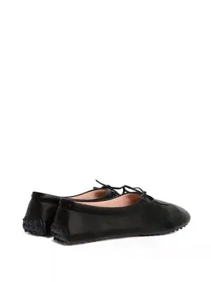 Alberta Ferretti Bow Ballet Flats - Black