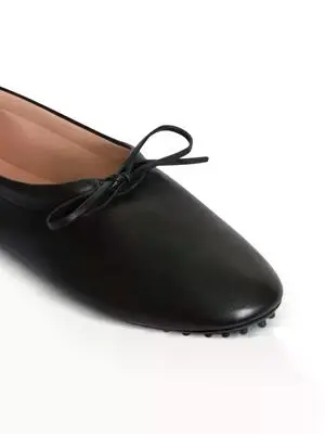 Alberta Ferretti Bow Ballet Flats - Black