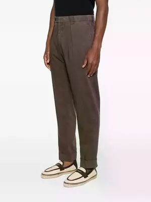 BERWICH Pleated Wool Trousers - Brown