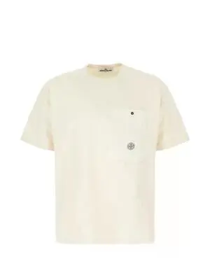 Stone Island Logo-patch Pocket T-shirt - Neutrals