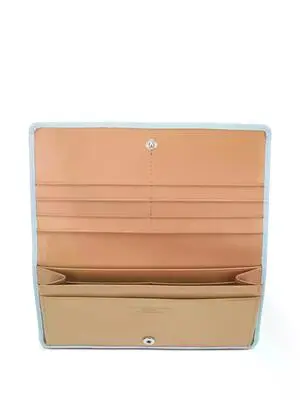 GIANNI CHIARINI Bubble Topstitched Wallet - Blue