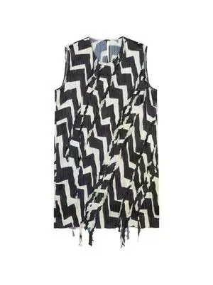 JNBY Zigzag-print Mini Dress - Black