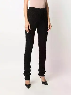 Philipp Plein Cashmere Crystal Cable-knit Trousers