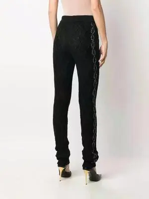 Philipp Plein Cashmere Crystal Cable-knit Trousers