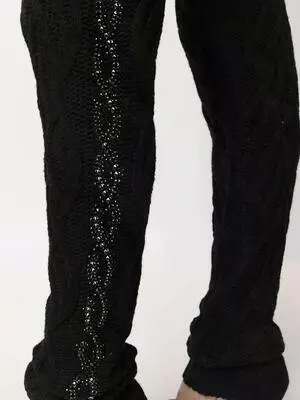 Philipp Plein Cashmere Crystal Cable-knit Trousers