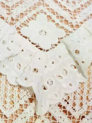 SELF-PORTRAIT Guipure-lace Ruffled Top