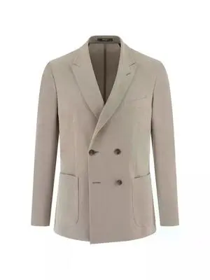 Boggi Milano Double-breasted Patch-pockets Blazer - Neutrals