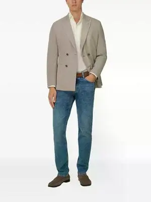 Boggi Milano Double-breasted Patch-pockets Blazer - Neutrals