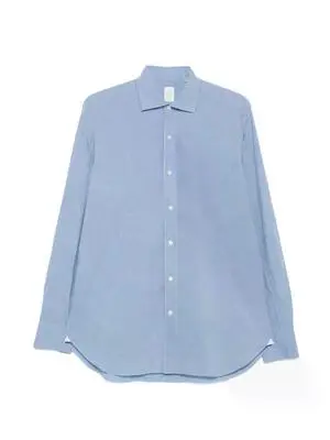 FINAMORE 1925 Spread-collar Shirt - Blue