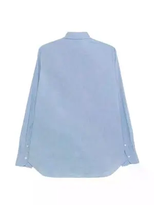FINAMORE 1925 Spread-collar Shirt - Blue