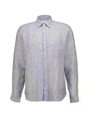 Frescobol Carioca Telles Striped Linen Shirt - Blue