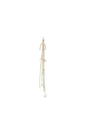Alexander McQueen Wishbone Crystal-embellished Drop Earrings - Gold