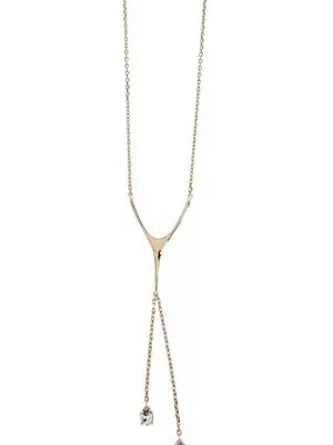 Alexander McQueen Y-motif Crystal-pendant Layered Necklace - Gold