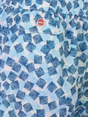 Kiton Geometric-print Swim Shorts - Blue