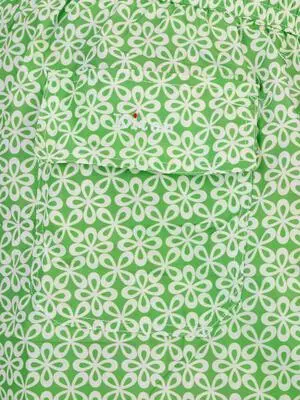 Kiton Floral-print Swim Shorts - Green
