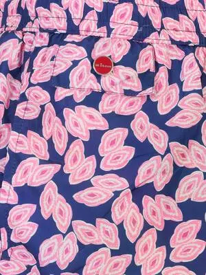 Kiton Geometric-print Drawstring Swim Shorts