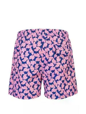 Kiton Geometric-print Drawstring Swim Shorts