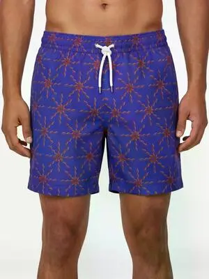 Frescobol Carioca Santos Board O Sol Swim Shorts - Blue