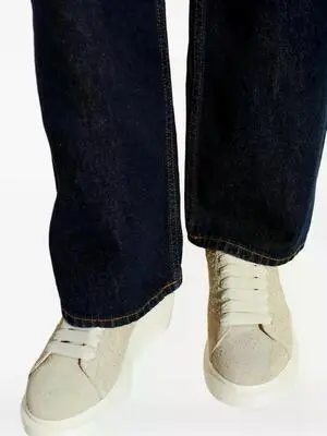 Alexander McQueen Oversized Lace-up Suede Sneakers - Neutrals