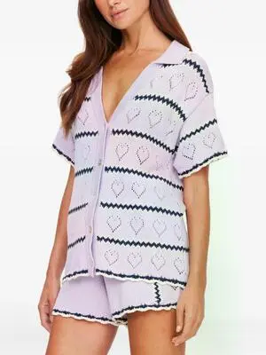 The Upside Amara Amayah Heart Knitted Shirt