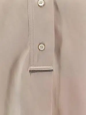 Brunello Cucinelli Monili-chain Satin Shirt