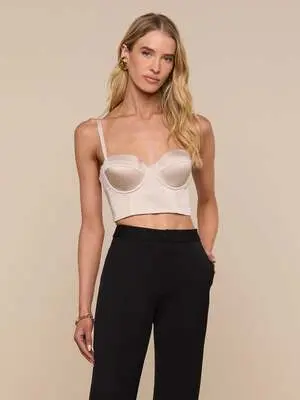 L'Agence Nysa Bustier Top - Champagne