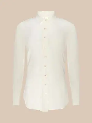 L'Agence Babette Silk Blouse Top - Ecru