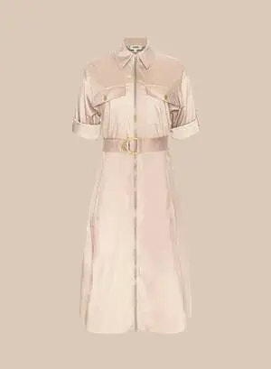 L'Agence Callen Shirt Dress - Biscuit