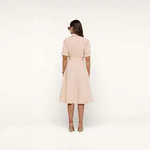 L'Agence Callen Shirt Dress - Biscuit