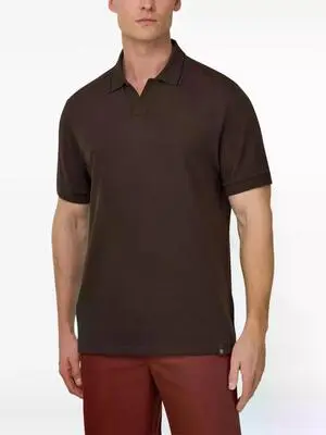 Boggi Milano Open-collar T-shirt - Brown
