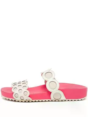 SOPHIA WEBSTER Polka-dot Embellished Slide Sandals - White