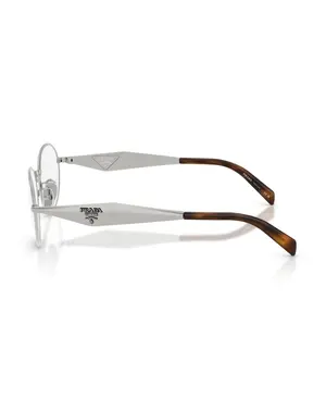 Prada Oval Eyeglasses - Silver