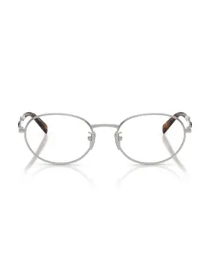 Prada Oval Eyeglasses - Silver