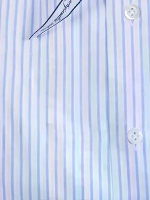MAZZARELLI Striped-pattern Slim-fit Shirt - White