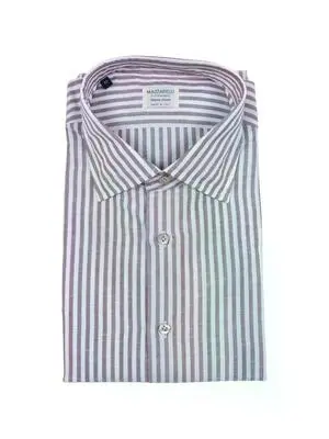MAZZARELLI Striped-pattern Slim-fit Shirt