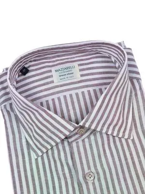MAZZARELLI Striped-pattern Slim-fit Shirt