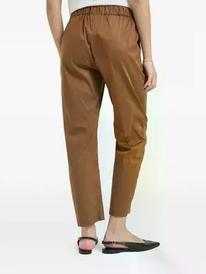 SEMICOUTURE Drawstring-waist Cropped Trousers - Brown