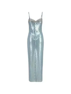 Rabanne Chainmail Gathered Maxi Dress